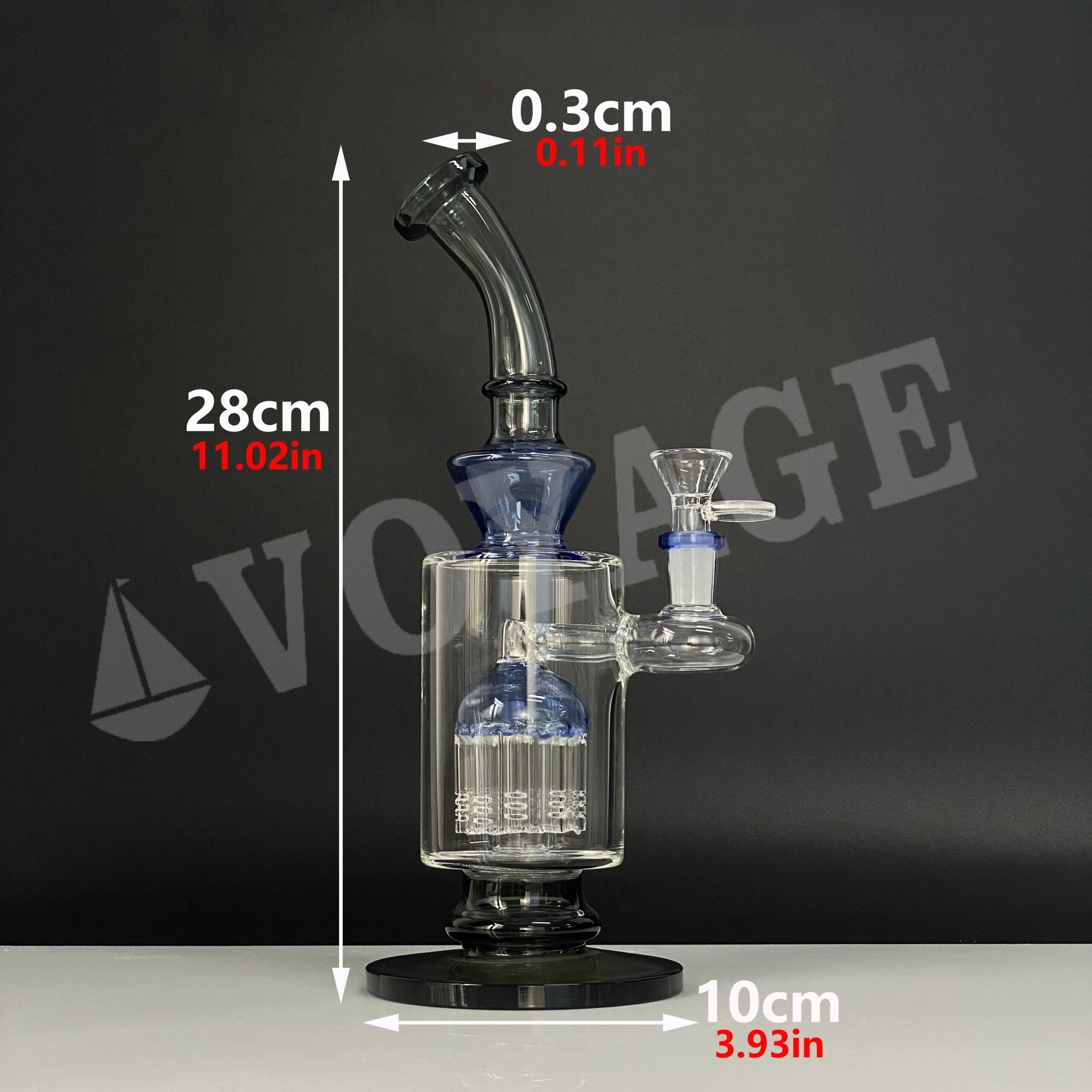 Single Recycle Tower Straight Glass Bong » Smoking Products At Voyage ...